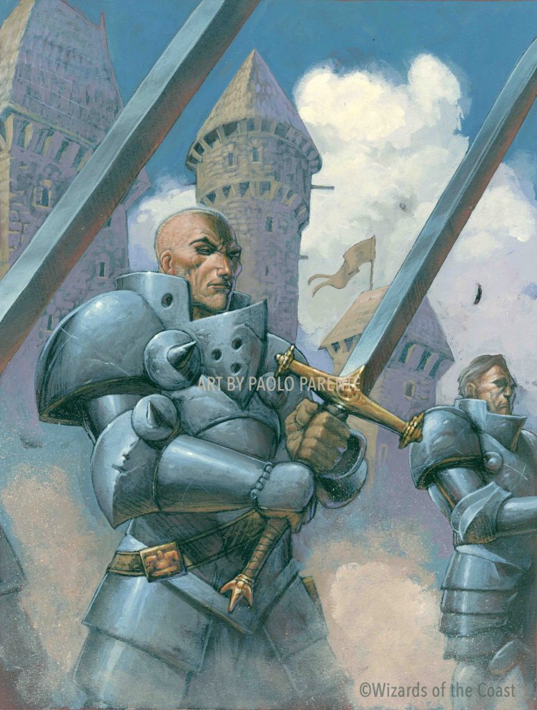 MTG- SOLDIER TOKEN (ORIGINAL PAINTING) – ART OF PAOLO PARENTE